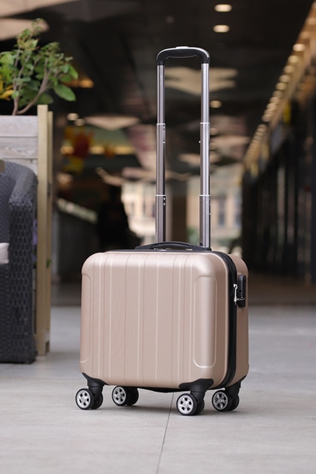 Maleta pequeña de moda de 17 pulgadas con ruedas, minimaleta de cabina ...